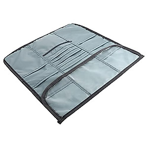 Healifty Hanging Storage Bags 1Pc Knitting Needles Organizer Crochet Needles Bag Crochet Hooks Case Pouch Roll Bag Holder Organizer (White Gray) Embroidery Accessories