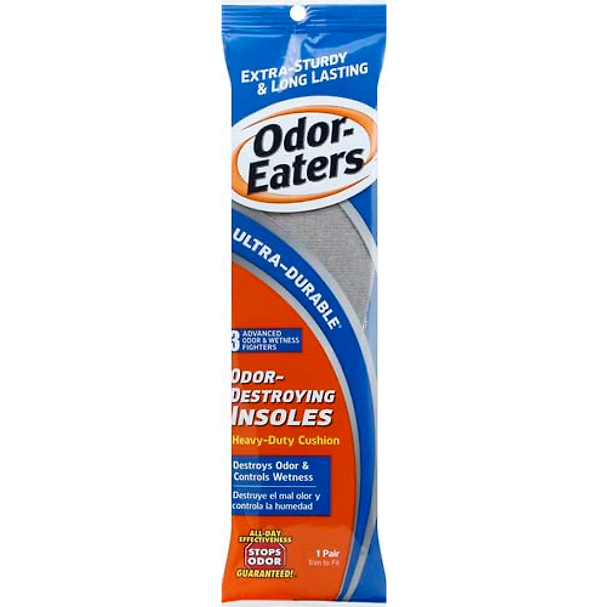 Odor-Eaters Ultra Durable, Heavy Duty Cushioning Insoles, 1 pair (Pack of 4)