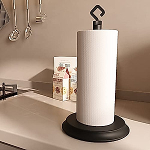 KASUNTO Toilet Paper Holder for Bathroom, Metal Free Standing Toilet Paper Storage with Rustproof, Tissue Paper Roll Stand for Bathroom Accessories (Black)