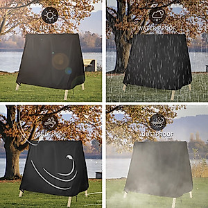 Kasla Outdoor Swing Cover, A Frame Patio Swing Cover,Swing Cover for Outdoor Furniture Porch Cover Glider Hammock Cover Waterproof 72" LX55 WX67 H