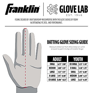 Franklin Sports MLB Digitek Baseball Batting Gloves - White/Navy/Red Digi - Youth Large