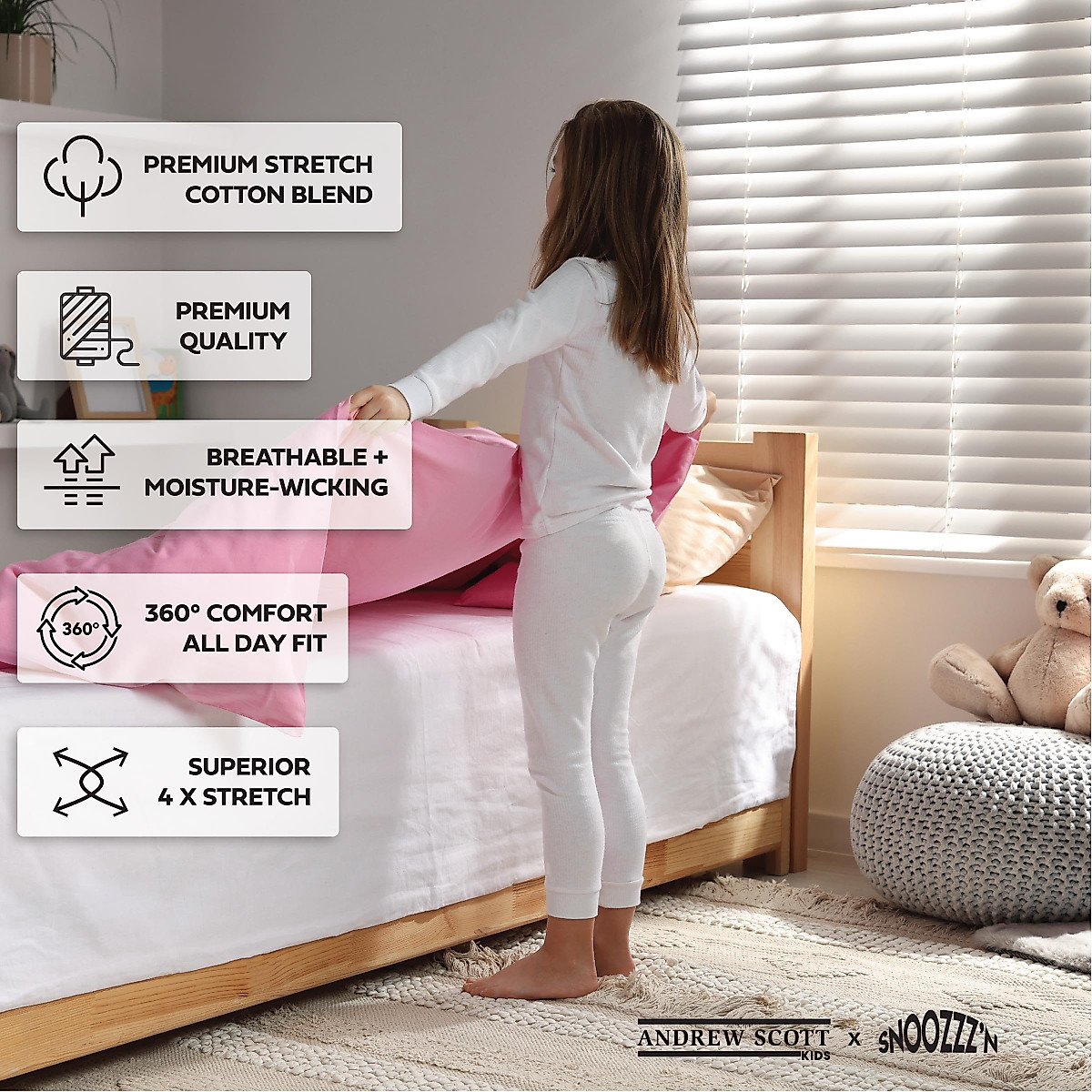 Girls/Boys/Toddler 6 Pack Athletic Performance Long Sleeve Undershirt Tops/Base Layer Cotton Stretch Shirts (6 Pack- Black/Khaki/White/Grey/Navy/Charcoal, 7-8)