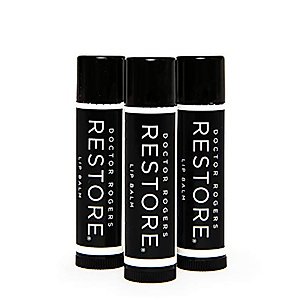 Doctor Rogers - Natural Restore Lip Balm | Plant-Based, Hypoallergenic, Dermatologist Created (3-Pack)