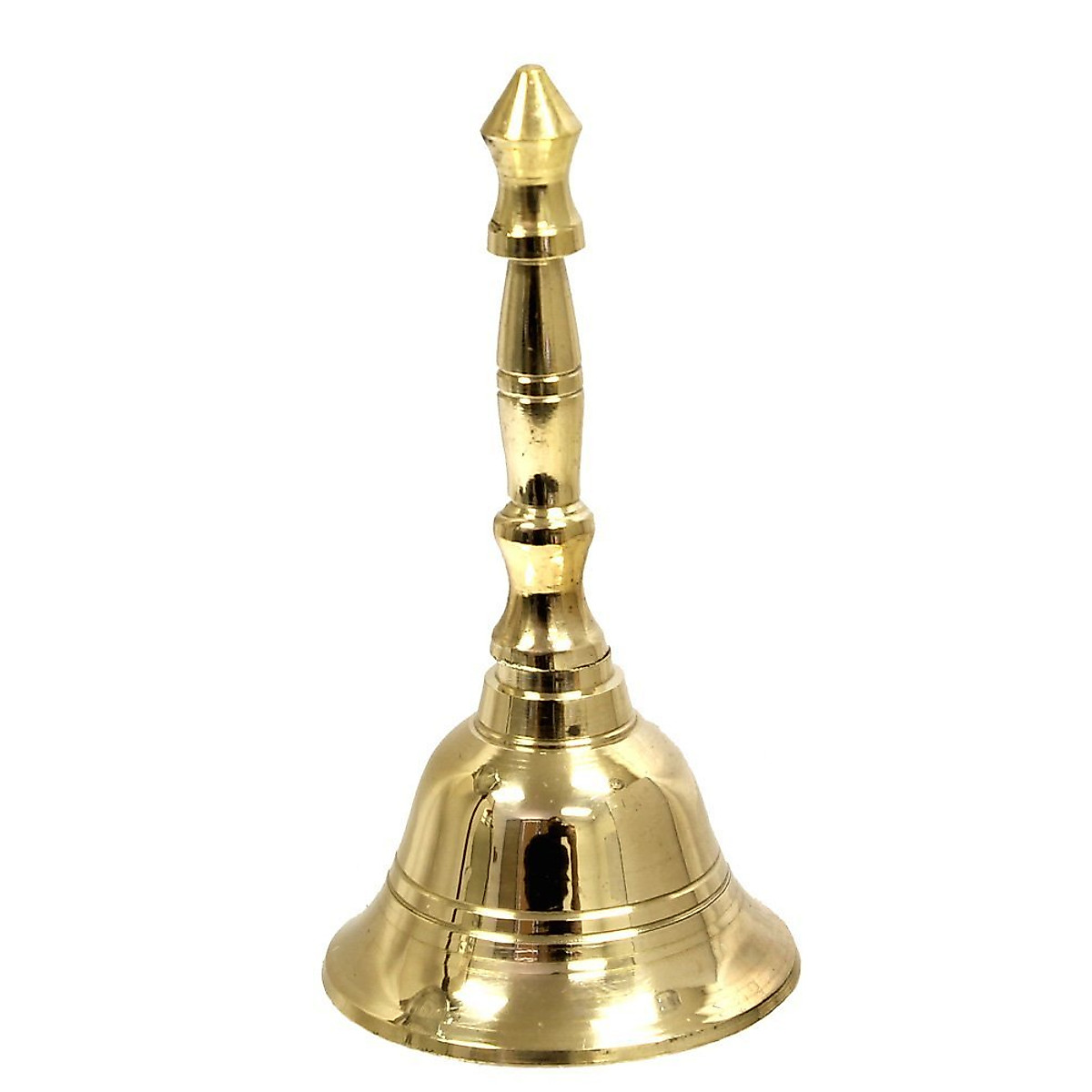 4" Hand Held Service Bell - Polished Brass 2-Pack