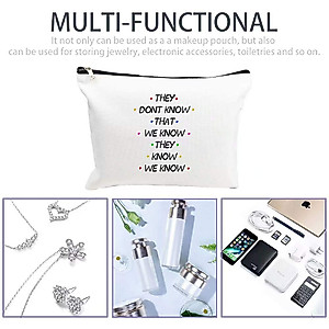Funny Makeup Cosmetic Bag Friends Tv Show Cotton Zipper Pouch Travel Bag Toiletry Make-Up Case for Friends Fans Women Stoner Friend Bestie Birthday Gifts