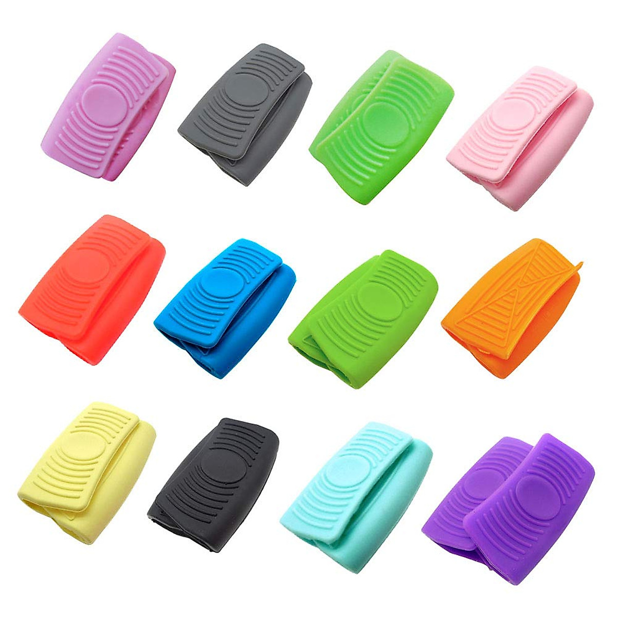 2 Pairs Silicone Assist Handle Holder Grip，Heat Resistant Scald-Proof Insulated Sleeves Cover Tools for Hot Frying Pans, Griddles, Skillets, Oven Trays (Model-1)