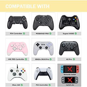 PS5 Controller Thumb Grips, 8PCS Analog Printing Joystick Cap, Non-Slip Silicone Handle Protection Cover for PS5, PS4, Xbox Series X/S, Xbox One, Switch PRO Controller