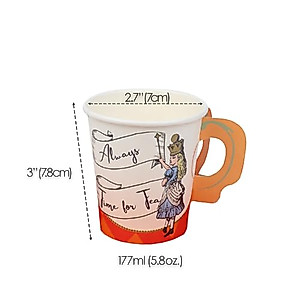 Talking Tables | 12 x Alice in Wonderland Cup and Saucer Set, Onderland 1st First Birthday Party Supplies | Mad Hatter Afternoon Tea Party Decorations For Kids Baby Shower, Weddings