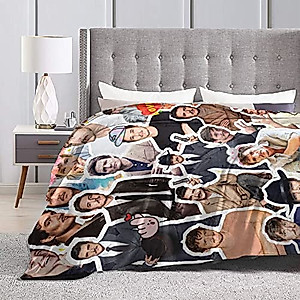 Blanket Pedro Pascal Soft and Comfortable Warm Fleece Blanket for Sofa,Office Bed car Camp Couch Cozy Plush Throw Blankets Beach Blankets