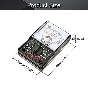 Fielect MF110A Digital Multimeter with DC AC Voltmeter and Ohm Volt Amp Tester and Diode Voltage Tester Meter with Test Probe
