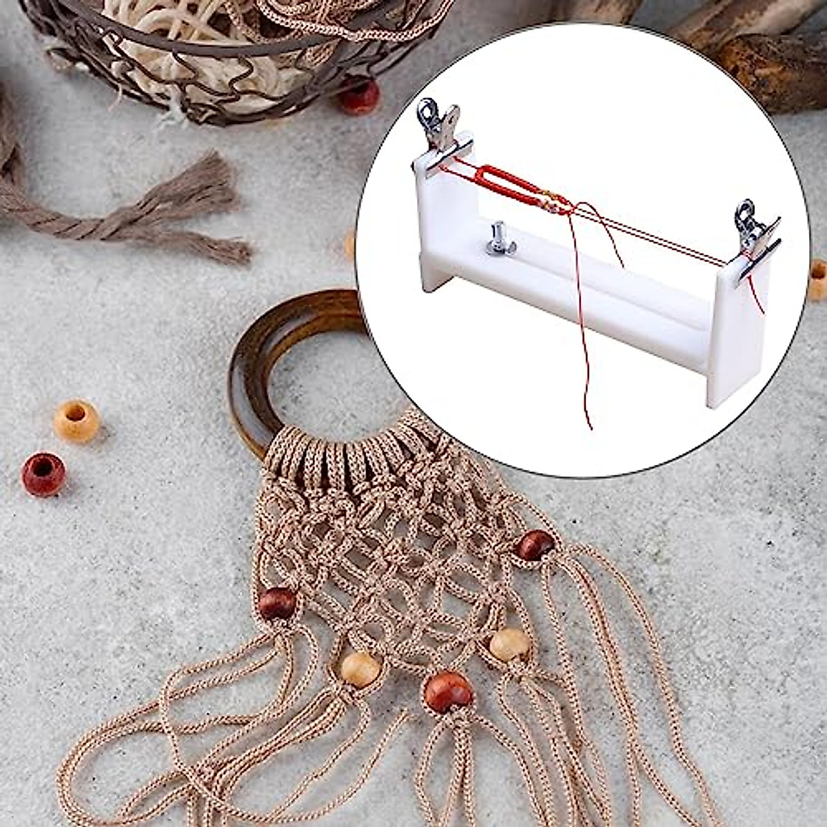 FECCY Jig Bracelet Maker, Bracelet Jig with Clips, U Shape Wristband Maker Acrylic, Hand Knitting Control Simple Operation for Bracelet Making DIY Bracelet Tool (Acrylic)