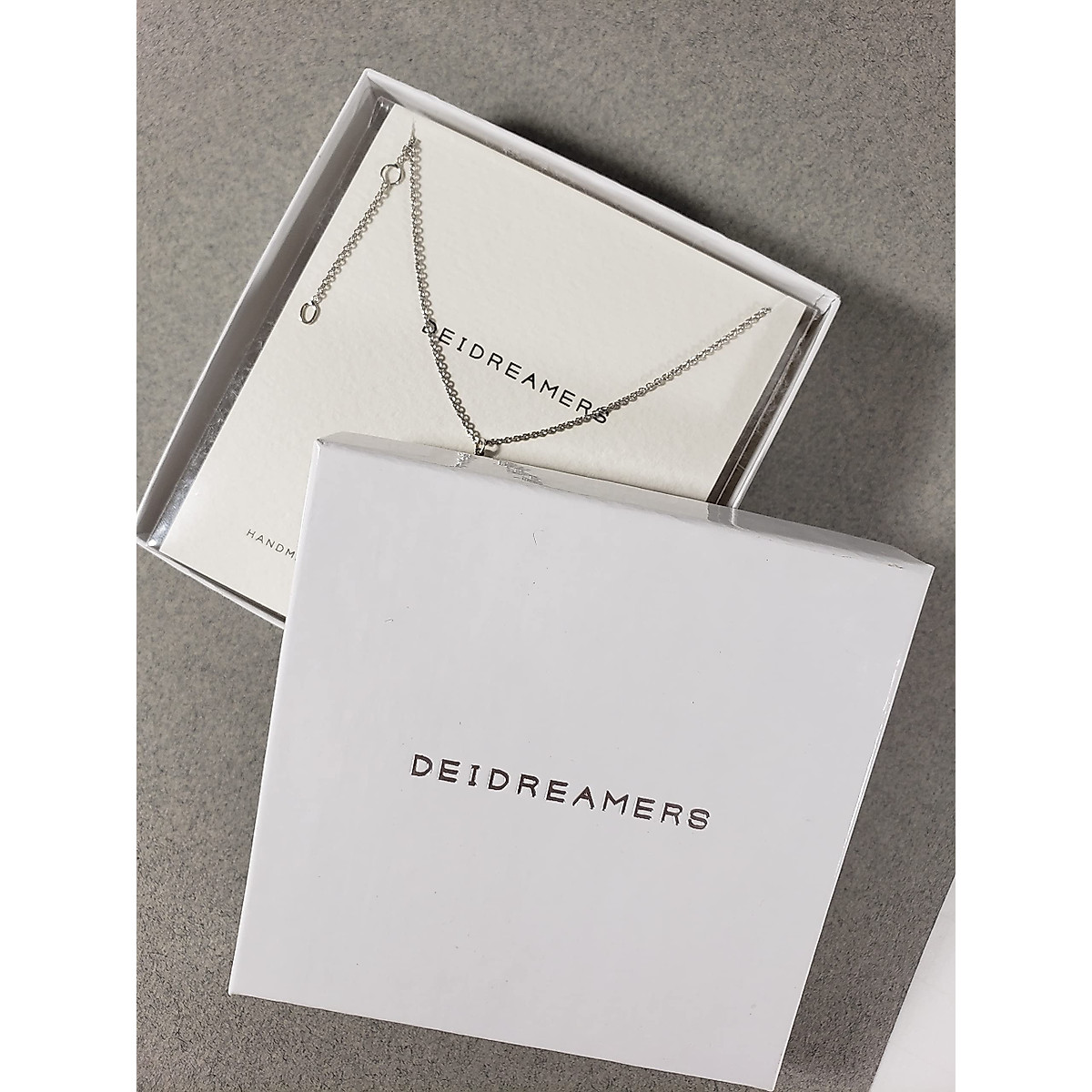 Deidreamers Sterling Silver Side Mini Initial Necklace P