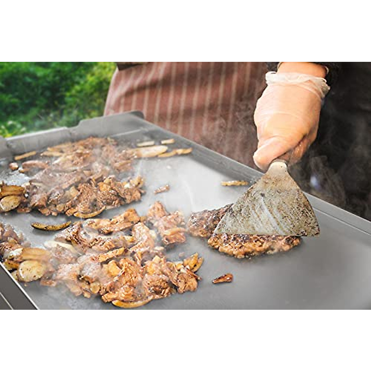 Stanbroil Stainless Steel Flat Top Gas Grill Griddle for Blackstone 2 Burner Propane Fueled Grill Front Grease Management System - 28 Inches