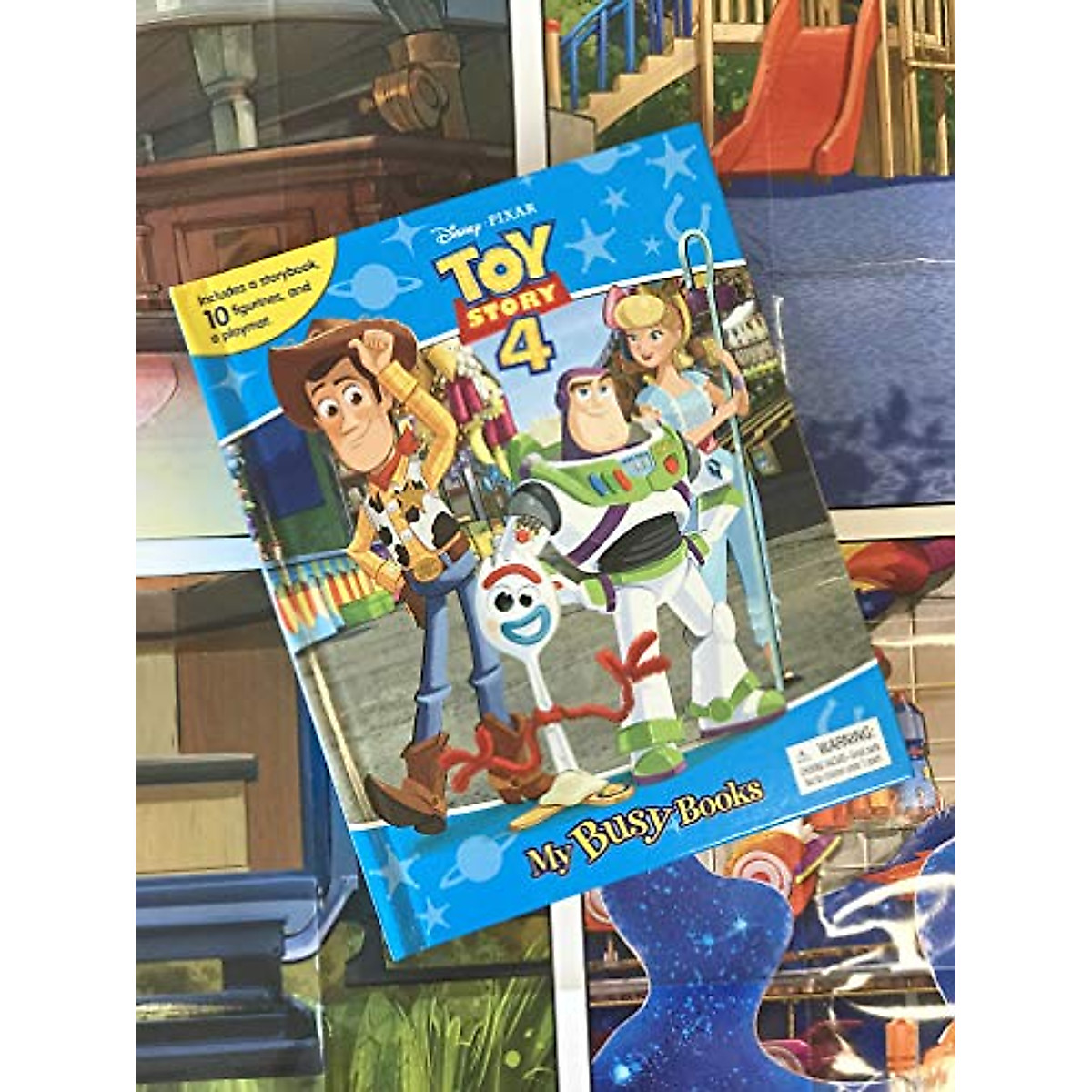 Disney / Pixar Toy Story 4 My Busy Books - Storybook, 10 figurines, playmat