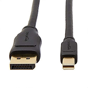 Amazon Basics 4K Mini DisplayPort to DisplayPort Cable - 6 Feet, Black