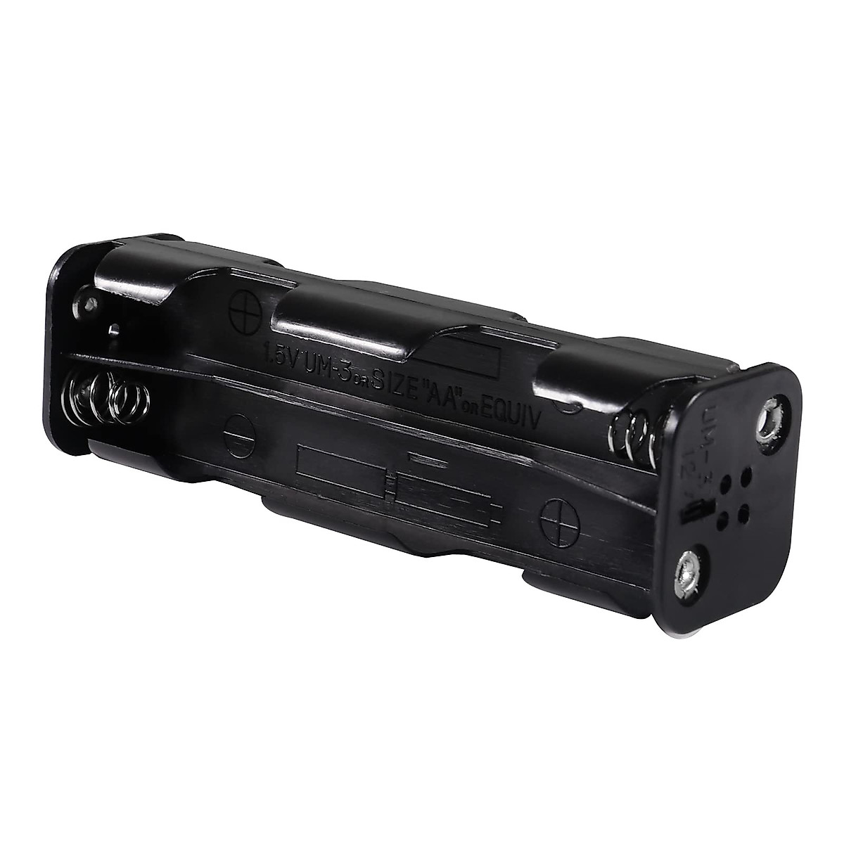 3pcs 8 AA Battery Holder 12v AA Battery Holder 8 X AA Battery Holder with Wires and I-Type 9V Battery Clip Connector Two Layers Battery Case Long Strip Type