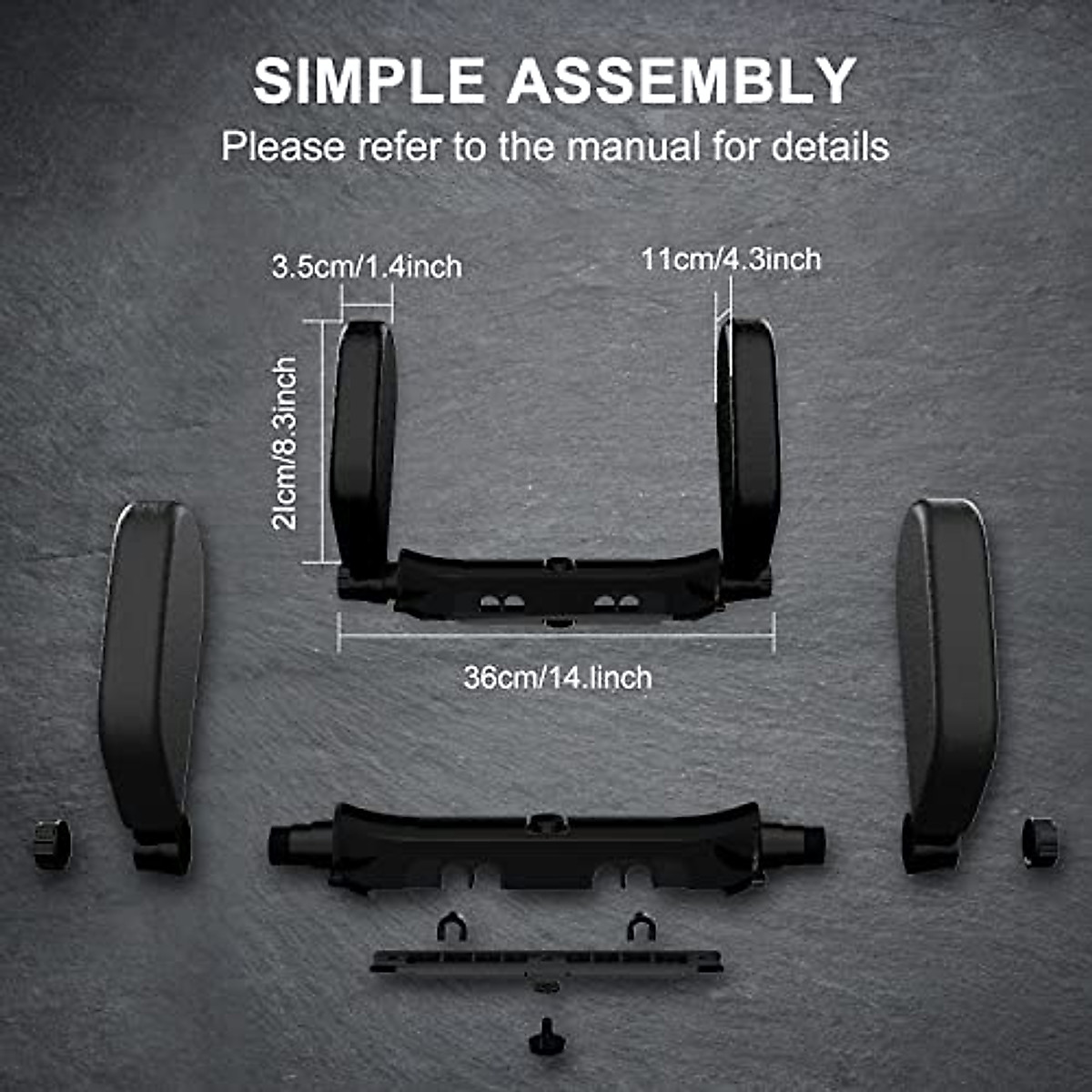 Heapany Car Headrest Pillow, Roadpal Adjustable Sleeping Headrest for Car Seat, Head Neck Support Rest Pillows for Kids Adults Travel-Black