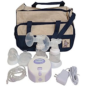 Viverity Electric Breast Pump, Double - Includes Breast Pump Bag, Pump for Breastfeeding, Breast Feeding Essentials