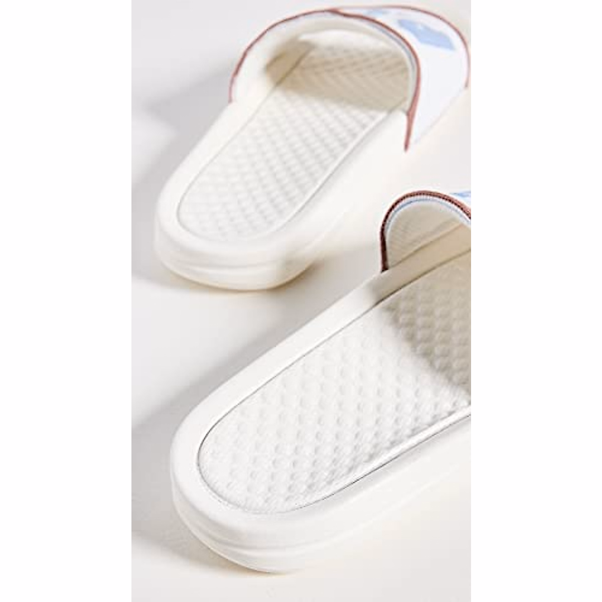 APL: Athletic Propulsion Labs Women's Big Logo Techloom Slide, Ivory/ForgedBlue/Beachwood, 8 Medium US