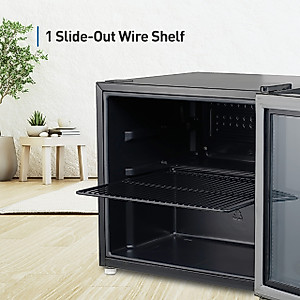 Commercial Cool Beverage Cooler, 1.7 Cu. Ft. Capacity, Drink Fridge with Adjustable Shelf & Temperature Control, Mini Beverage Fridge Holds up to 51 Cans