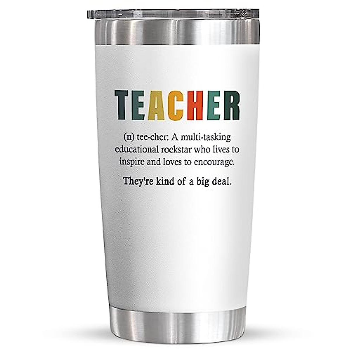 OASSIE Teachers Day Gifts for Women - 20 oz Stainless Steel Insulated Coffee Tumbler With Lid - Graduation Back to School End of The Year Birthday Appreciation Thank You Gifts for Teachers Women