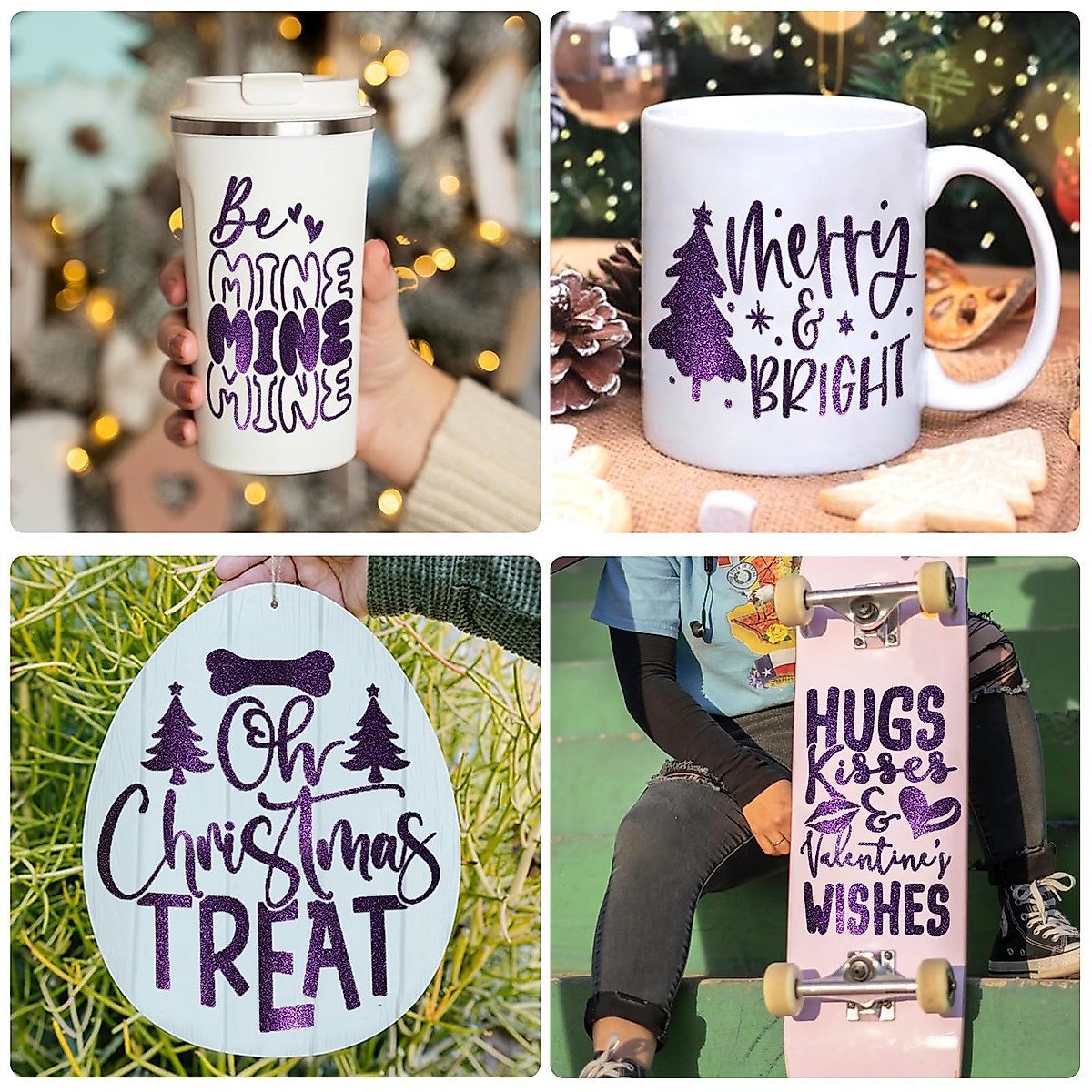 WRAPXPERT Chameleon Purple Permanent Vinyl 12" x5ft Metallic Purple Vinyl Roll Easy Cut and Peel Gradient Color Change Vinyl for Crafts Signs Lettering Graphics