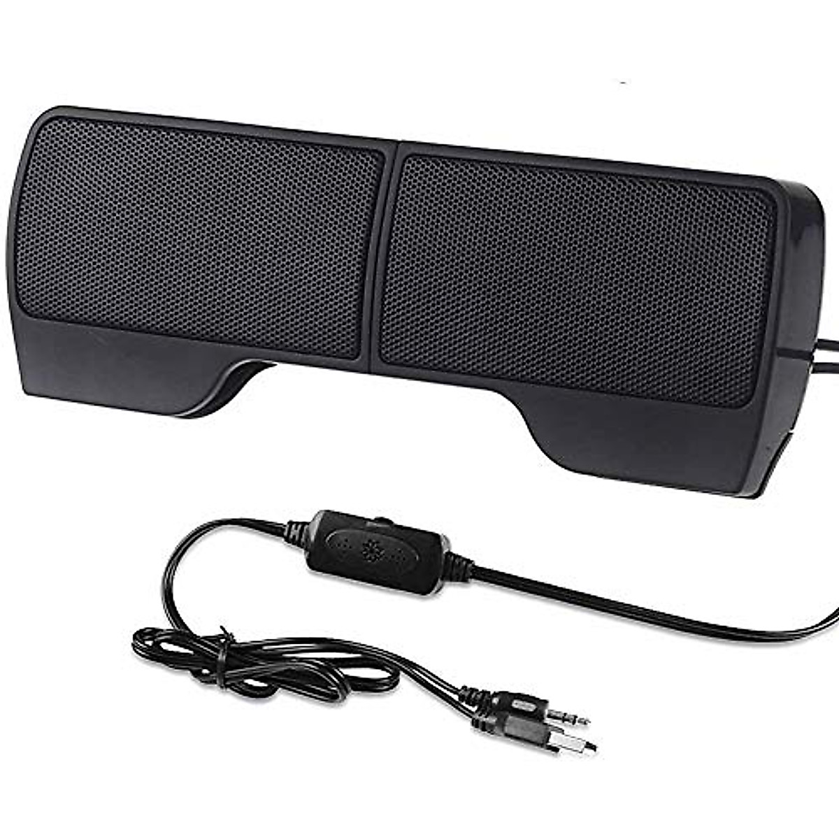 SUPVIN Portable Mini Speakers, External Clip On Computer Speakers, USB Powered Wired Multimedia Mini Soundbar for PC Computer Laptop Speakers