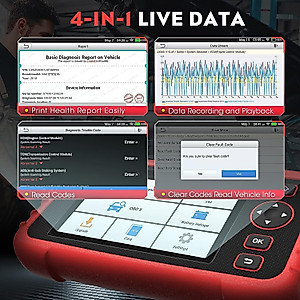 LAUNCH OBD2 Scanner CRP123X Elite Car Scanner,2024 Lifetime Free Online Update Diagnostic Scan Tool with SAS/Throttle Reset,ABS SRS Transmission Car Check Engine Code Reader,Auto VIN,Battery Test…