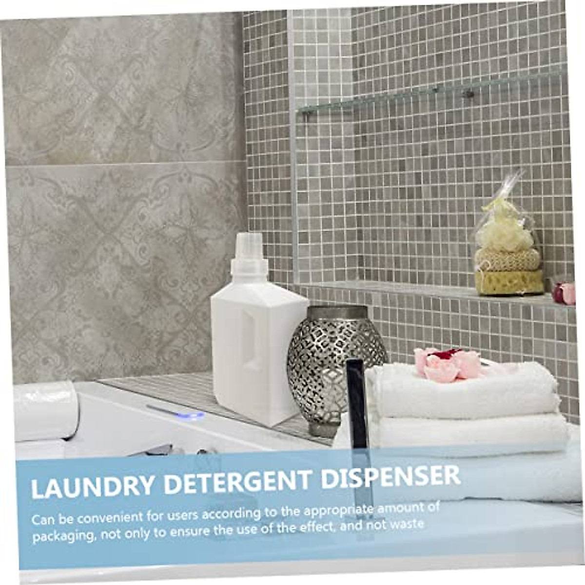 Cabilock 10 Pcs Laundry Detergent Bottle Shampoo or White