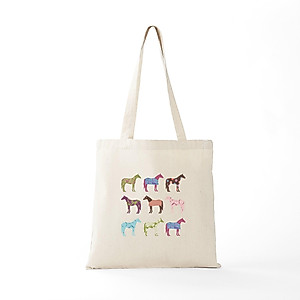 CafePress Colorful Horse Pattern Tote Bag Canvas Tote Shopping Bag