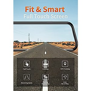 WOLFBOX 2.5K Dash Cam Mirror for Car, Rear View Mirror Camera with 10" IPS Full Touch Screen, Dual Dash Camera 1440P Front and Rear Mirror with 1080P Backup Camera, Free TF Card & GPS