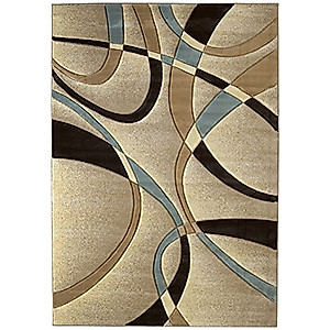 United Weavers Contours La Chic Runner Rug, Beige, 2'7" x 7'4", Contemporary Indoor Rug with Jute Backing