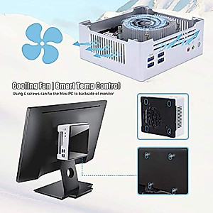 WEIDIAN Mini Desktop PC Quad Core i7 7820HK Windows 10 Mini Computer 16GB DDR4 512GB SSD Double Display 4K 60Hz Gigabit Ethernet HD DP M.2 Wi-Fi&BT4.2 Micro Desktop Small Computer