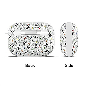 Case Cover for AirPods Pro Stranger Letter Things White Full Body Protection Case Earphone Earset Case Hard PC Cover