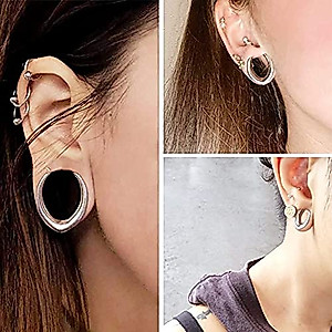 Vankula DIY Ear Tunnels Hanger Pendant Stainless Steel Plugs Gauges Stretcher 2g 0g Body Piercing Jewelry