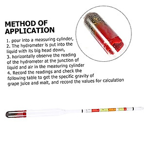 OKUMEYR 2pcs Three Range Sugar Meter Wine Gauges Wine Syrup Hydrometers Wine Beer Hydrometers Sugar Hydrometers Tester Maple Syrup Gauges American Measurements Beer Gauges Glass