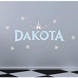 Frozen style custom name/Name Wall Decal/Nursery decal/Personalized Sticker/Baby Name Decal/Girls room/gift/winter/let it go