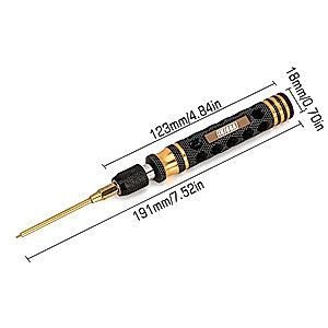 INJORA RC Tool Kit 3 in 1 Screwdriver 0.05inch 1.5mm Hex Nut Drivers 4mm for SCX24 Gladiator Bronco C10 JLU Deadbolt Other RC Model Car