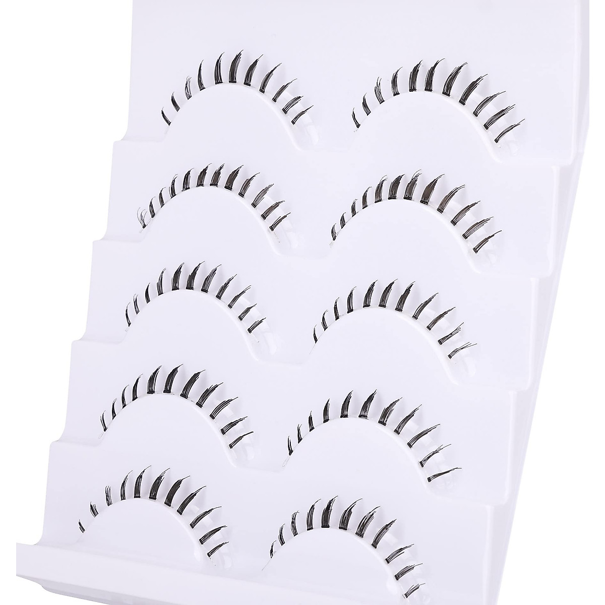 False Eyelashes Bottom Lashes Wispy Natural Mink Lashes Clear Band DIY Lashes Reusable Soft Handmade Lashes Pack