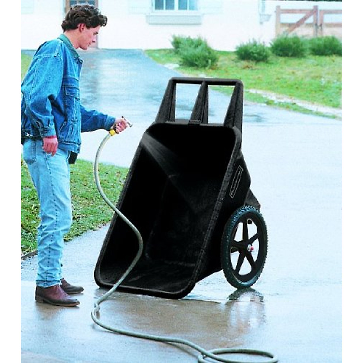 Rubbermaid Big Wheel 5642 Black Utility Agriculture, Nursery & Farm Cart, 58"L x 32-3/4"W x 28-1/4"H