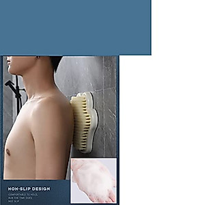 INGVY Dry Brushing Body Brush Back Rubbing Artifact Suction Cup Fixed Lazy People Body Scrubber Wall Exfoliating Back Brush Bathroom Clean Tool Relaxing Back