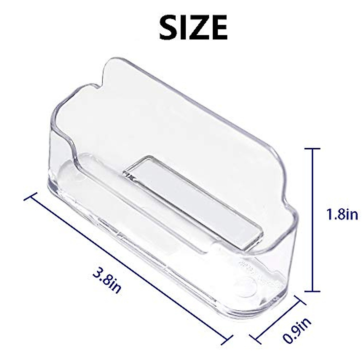 8 Pack Plastic Business Card Holder - Clear Business Card Case for Desk - Office Acrylic Business Card Stand Display