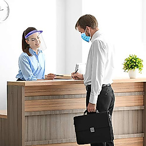 Pac-Dent iVisor Reusable Face Shield Kit, Full Face Protective Mask with Anti-Fog Coating, Adjustable to Comfortably Fit All Head Sizes, Reusable, Blue