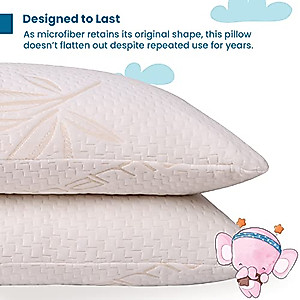 Sleepsia Toddler Pillow - Supersoft (13" X 18") Small Pillow with Bamboo Cover - Ultra Supportive Microfiber Baby Pillows for Sleeping - Golden