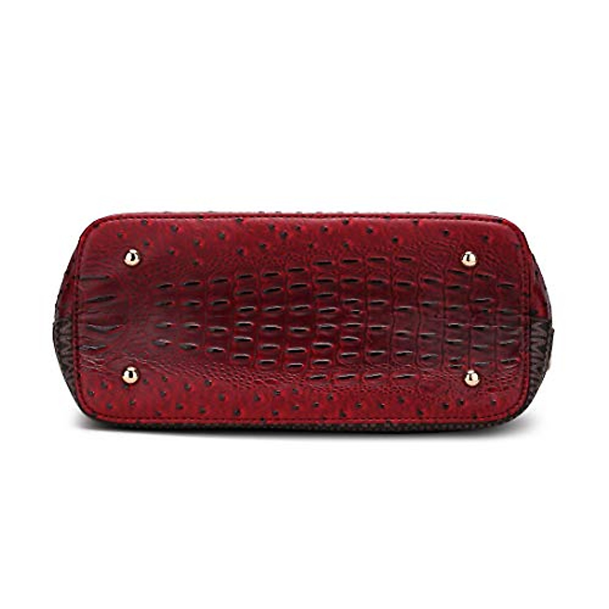 MKF Crossbody Shoulder Bag for Women – PU Leather Top Handle Pocketbook – Roomy Tote Satchel Handbag Purse M Charm Black