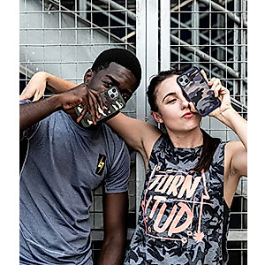 YOVIAKK for iPhone 13 Mini 5.4 Inch Camo Case Military Grade Armor Hybrid Phone Case [Camouflage Design] Heavy Duty Tough Rugged Case for Boys Men, Blue