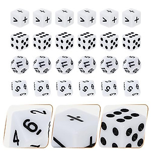 NUOBESTY Teaching Dice Set, Math Dice Games for Kids 8-12, Include Math Operation Dice, Number Dice and Dot Dice for Math Teaching Classroom Supplies 24Pcs