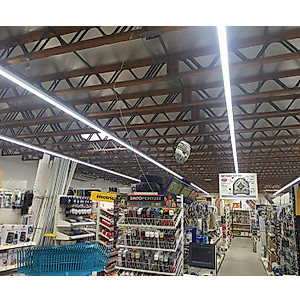 FAITHSAIL 8FT LED Shop Lights, 110W Linkable LED Strip Light, 13800LM, 1-10V Dimmable, 5000K, Commercial Grade Big Size 8 Foot Linear Ceiling Lighting Fixtures for Warehouse, Garage, Workshop, 2 Pack