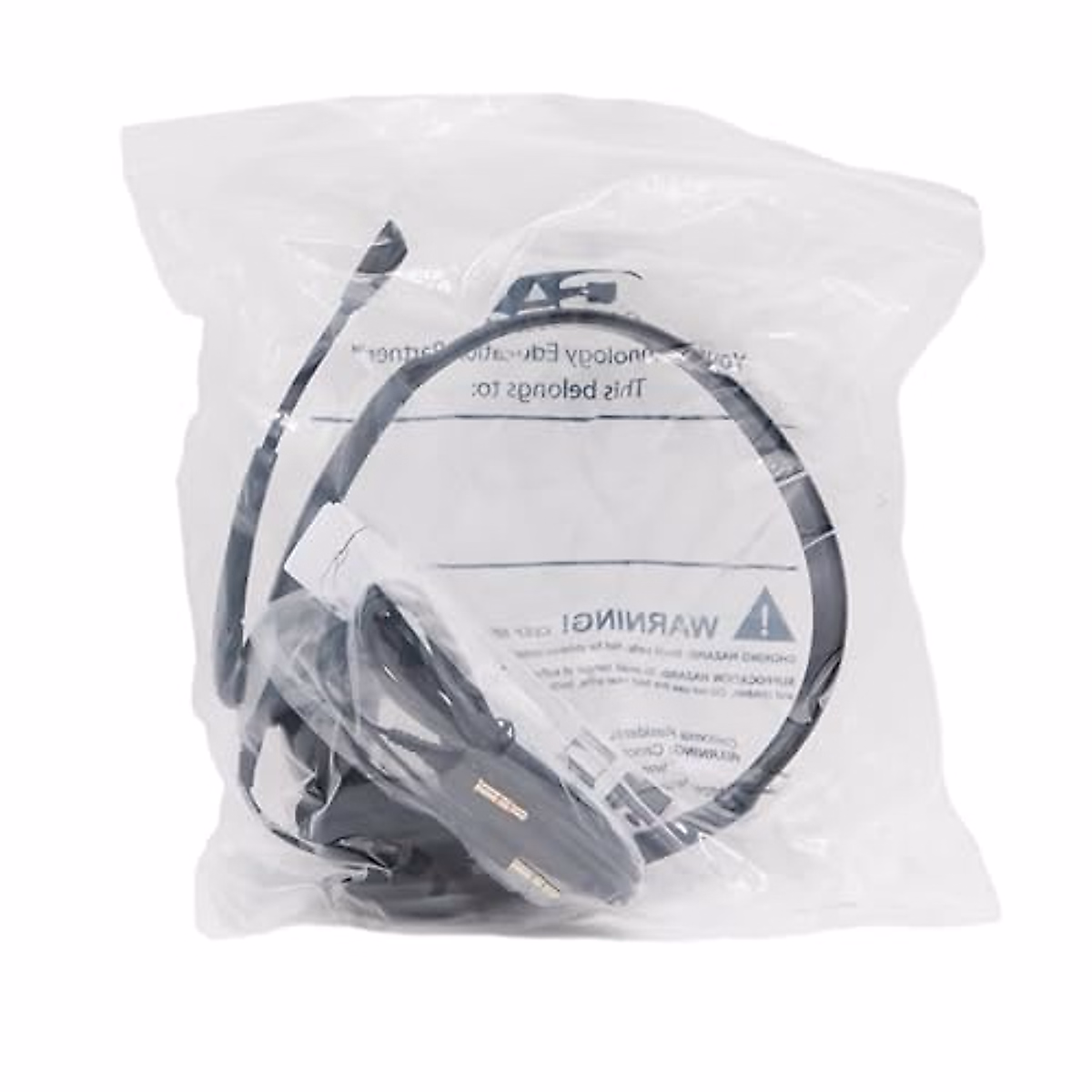 Cyber Acoustics Stereo Headset (AC-204), 3.5mm Stereo & Y-Adapter, Home, K12 School Classroom and Education