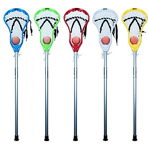 STX Lacrosse Mini Power with Aluminum Handle and Ball, Cyan, One Size